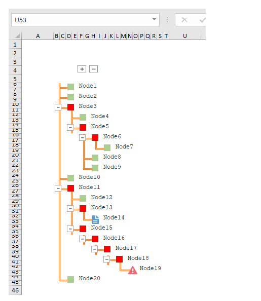 Excel Hierarchy Tree